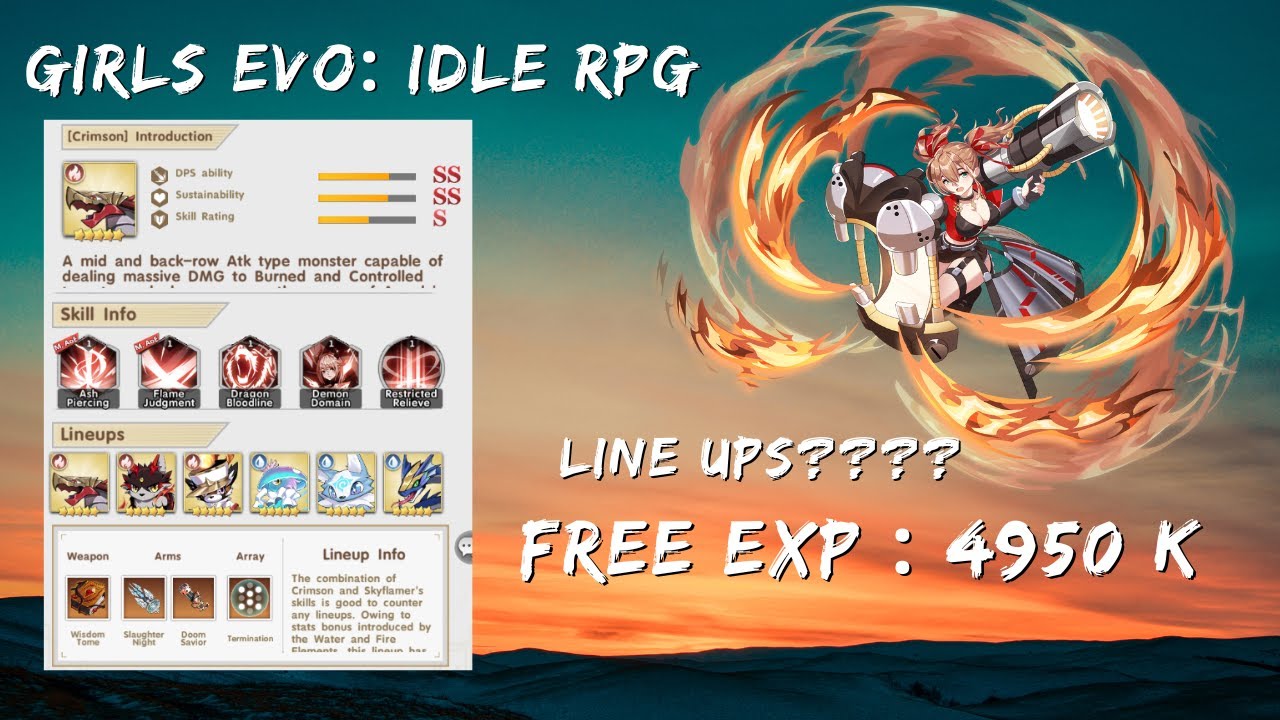 FREE 4950K EXP & Lineup Guide | Girls Evo : Idle RPG - YouTube