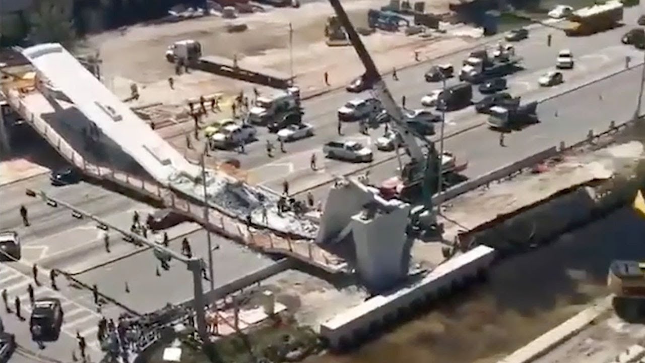 Shocking Aftermath Of Florida Bridge Collapse - YouTube