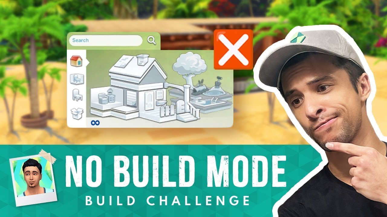 Can I Build a Sims 4 Beach House with NO BUILD MODE? - YouTube