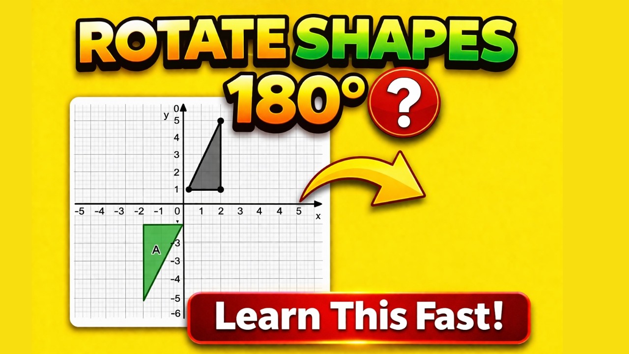How to rotate 180° About the Origin (GCSE maths) - YouTube