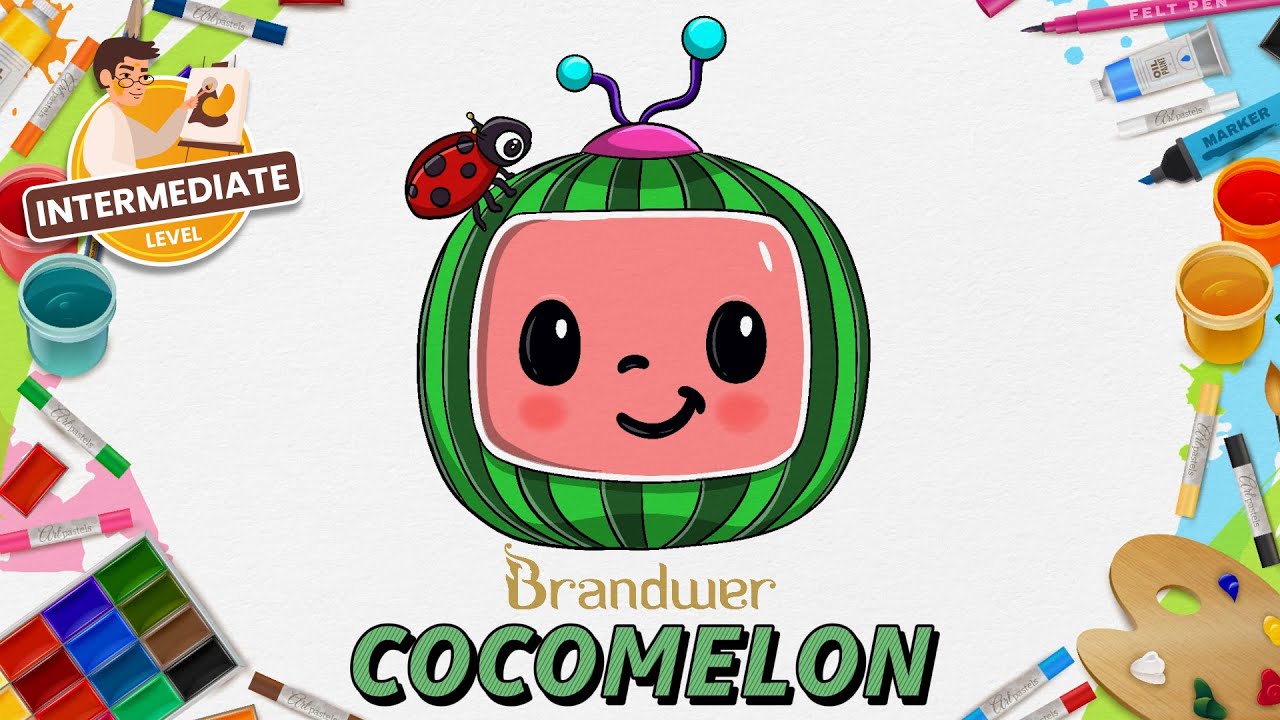 How to Draw the Cocomelon Logo: Step-by-Step Tutorial - YouTube