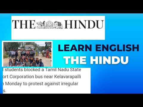 Learn English with The Hindu | The Hindu article | learn English with ...