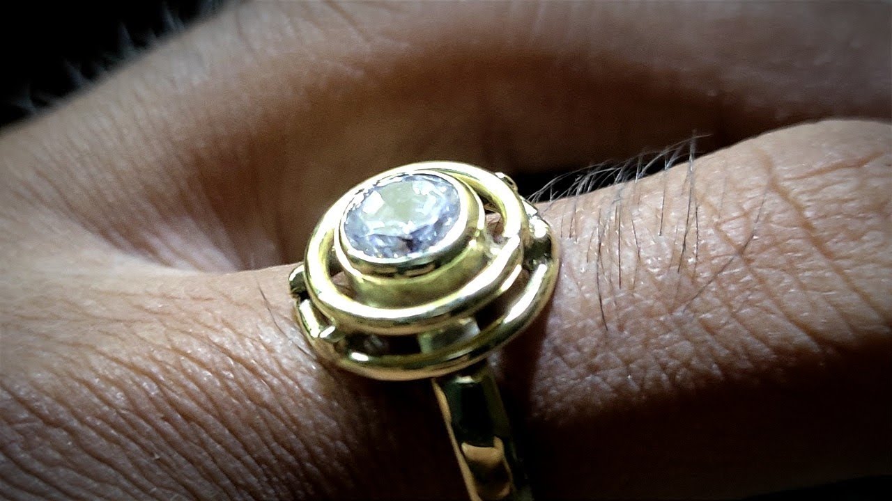how to make a ring from brass -ring with zircon gems - homemade jewelry ...