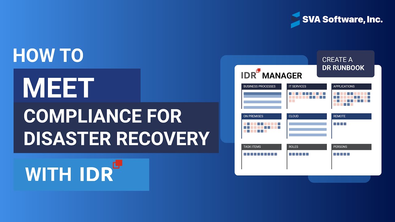 How to meet compliance for Disaster Recovery with IDR Manager - YouTube