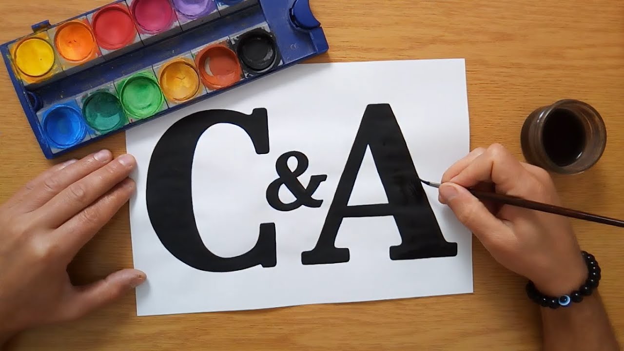 How to draw a C&A logo - YouTube