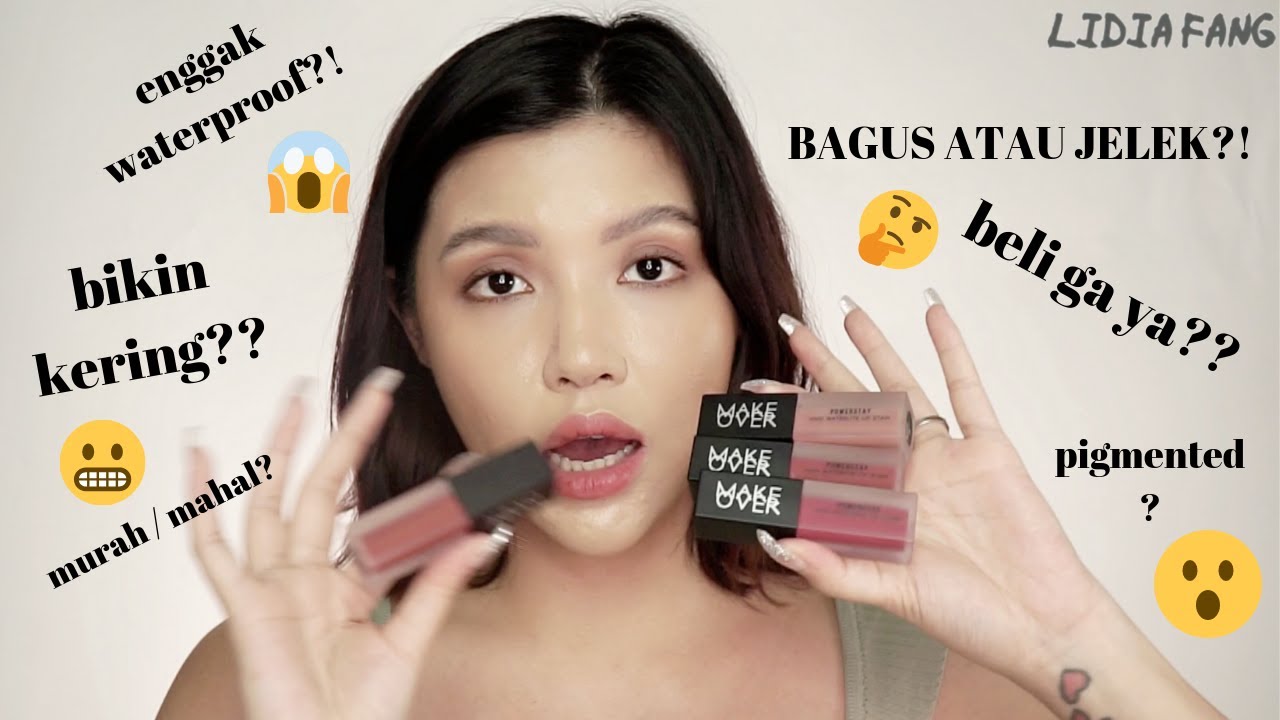 PRODUK BARU MAKEOVER LIP STAIN SWATCHES DAN HONEST REVIEW! - YouTube