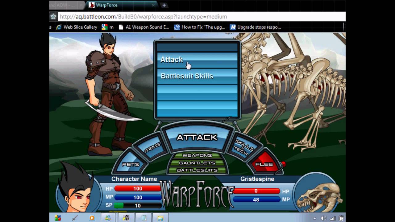 AdventureQuest WarpForce 1 hit kill hack - YouTube