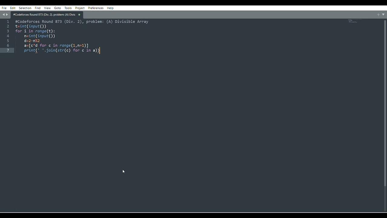 Codeforces Round 874 Div 2 Problem C Python Solution Youtube