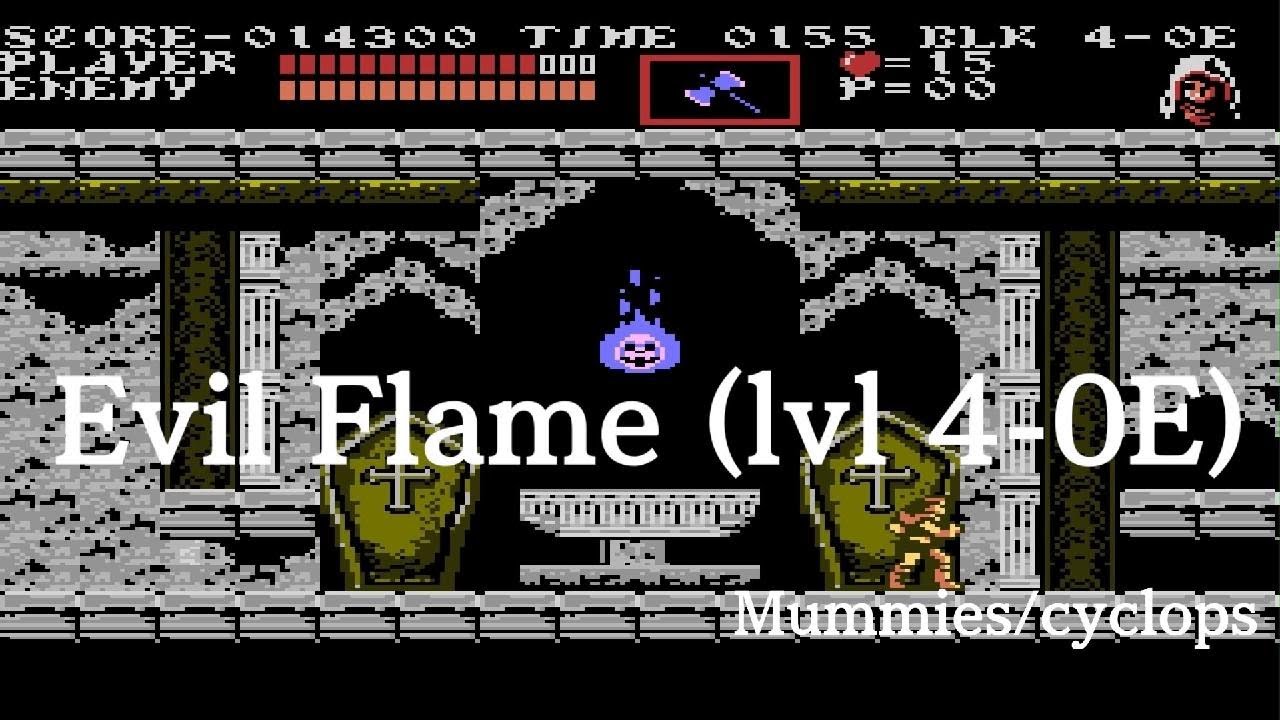 Evil Flame (lvl 4-0E) - Castlevania III: Dracula's Curse Boss Battle ...