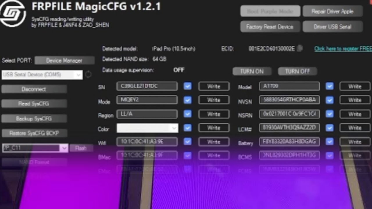 Como Colocar em MODO PURPLE MODE GRATIS & Trocar SN (Serial Number) IPAD/IPHONE Via WINDOWS ...