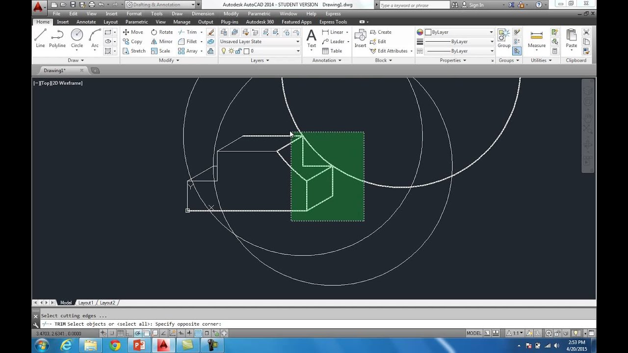 CAD 112 Project 22 Oblique Projection - YouTube