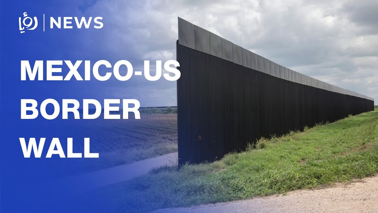 Mexico-US border wall on the eve of Trump's inauguration - YouTube