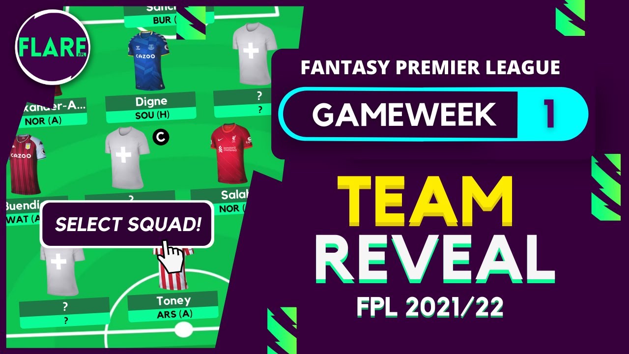 FPL GW1 UPDATED DRAFT TEAM SELECTION | Gameweek 1 | Fantasy Premier ...