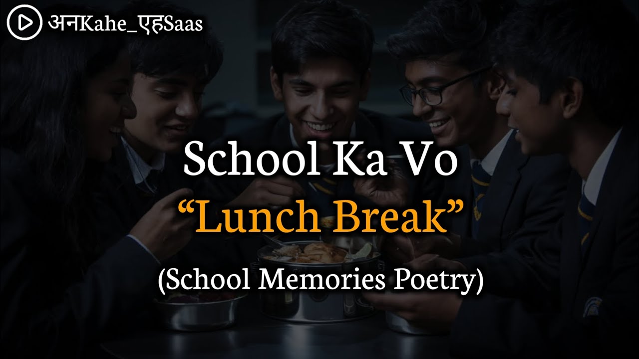 School Lunch Break Poetry | School Days Memories | Anuj Verma - YouTube