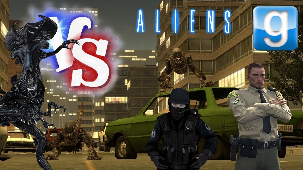 Xenomorph Alien Swarms VS SWAT Teams Nextbot VS SNPC Fight Garry's Mod ...