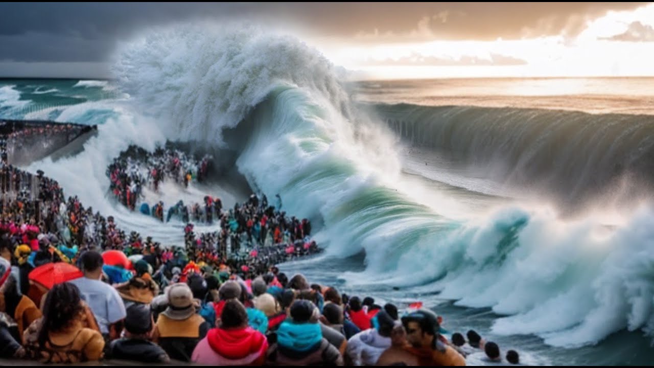 Scary Tsunami And Wave Moments in Russia, US, UK Caught On Camera - YouTube