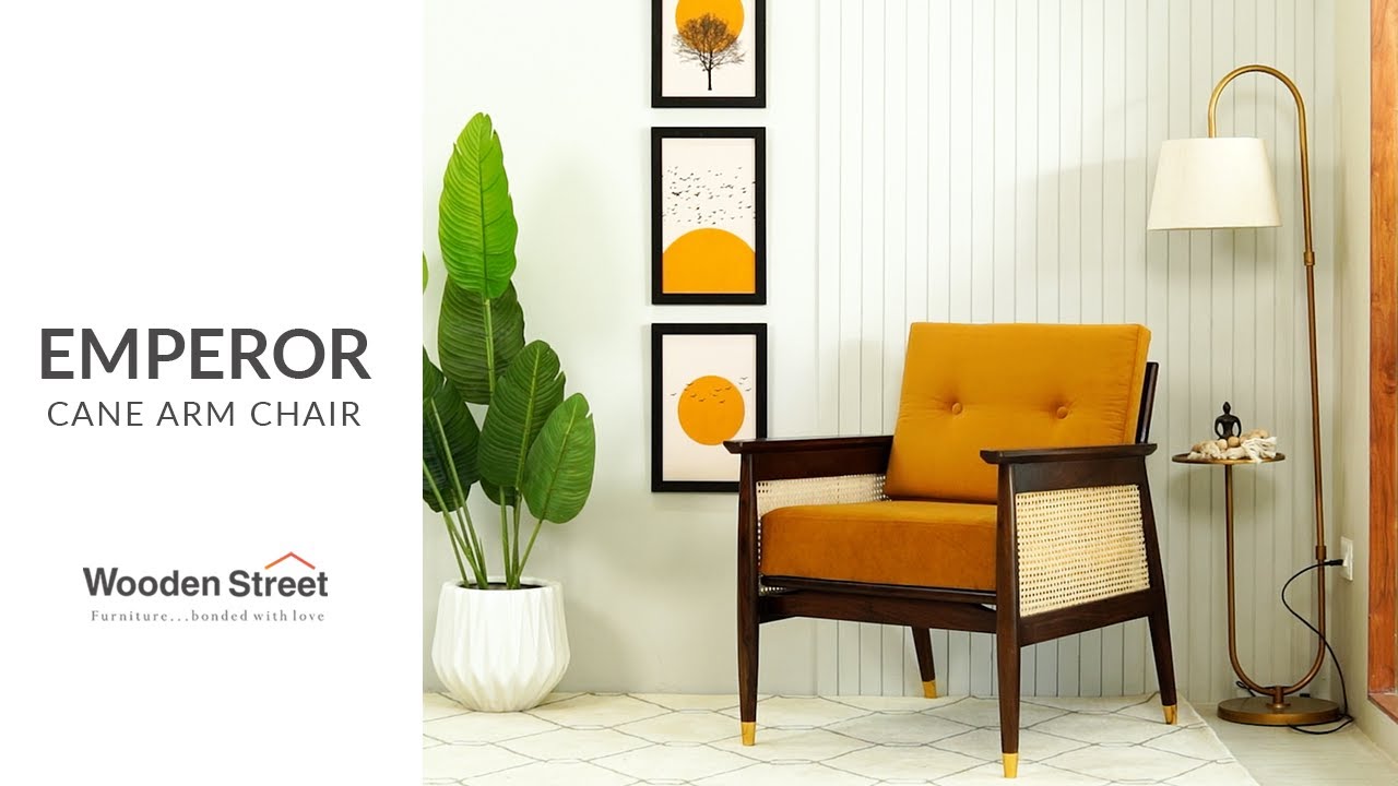 Buy Emperor Cane Arm Chair (Chestnut Brown) at 30% OFF Online | Wooden ...