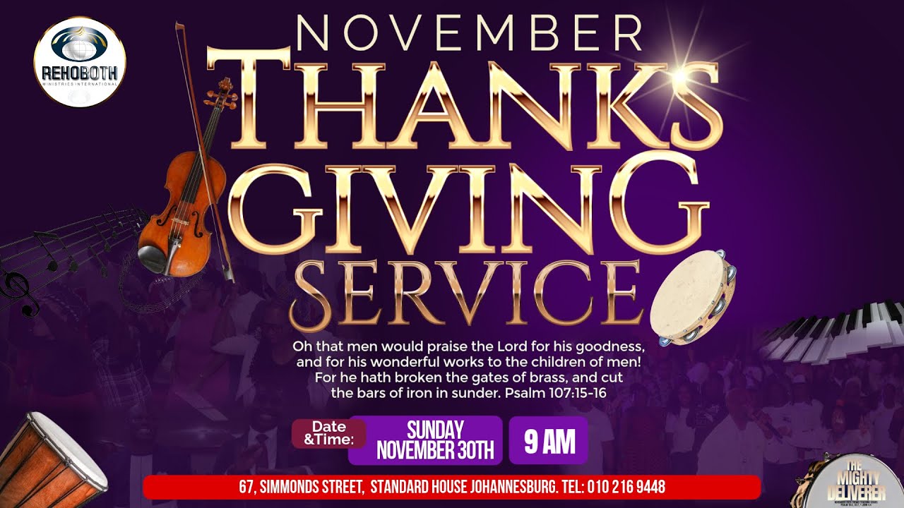 Thanksgiving And Celebration Service|| My Great Deliverer || 30th ...