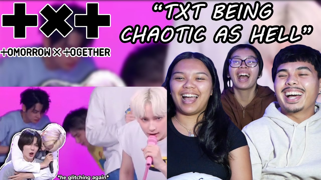 TXT BEING CHAOTIC AS HELL FOR 12 MINUTES STRAIGHT REACTION | They are ...