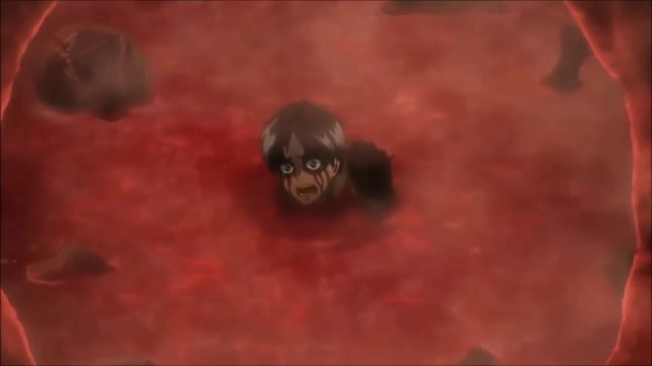 Attack on Titan Eren First Transformation - YouTube