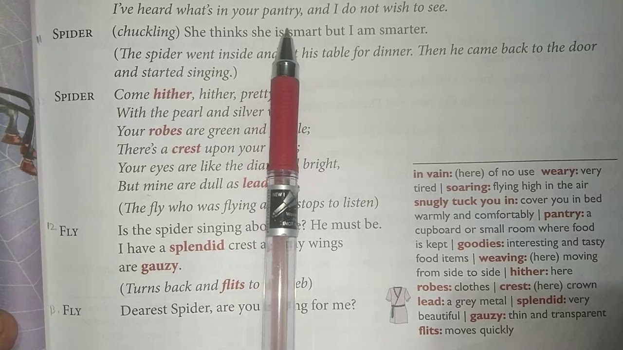 Cl. 4 lesson 6. THE SPIDER AND THE FLY (story) - YouTube