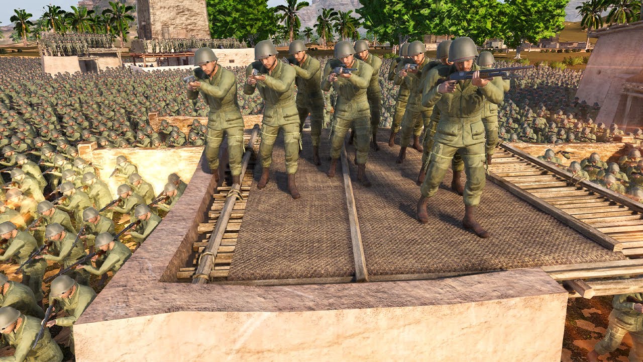 10,000 WW2 US ARMY DEFEND THE BRIDGE FROM 1,000,00 ORC | Ultimate Epic ...