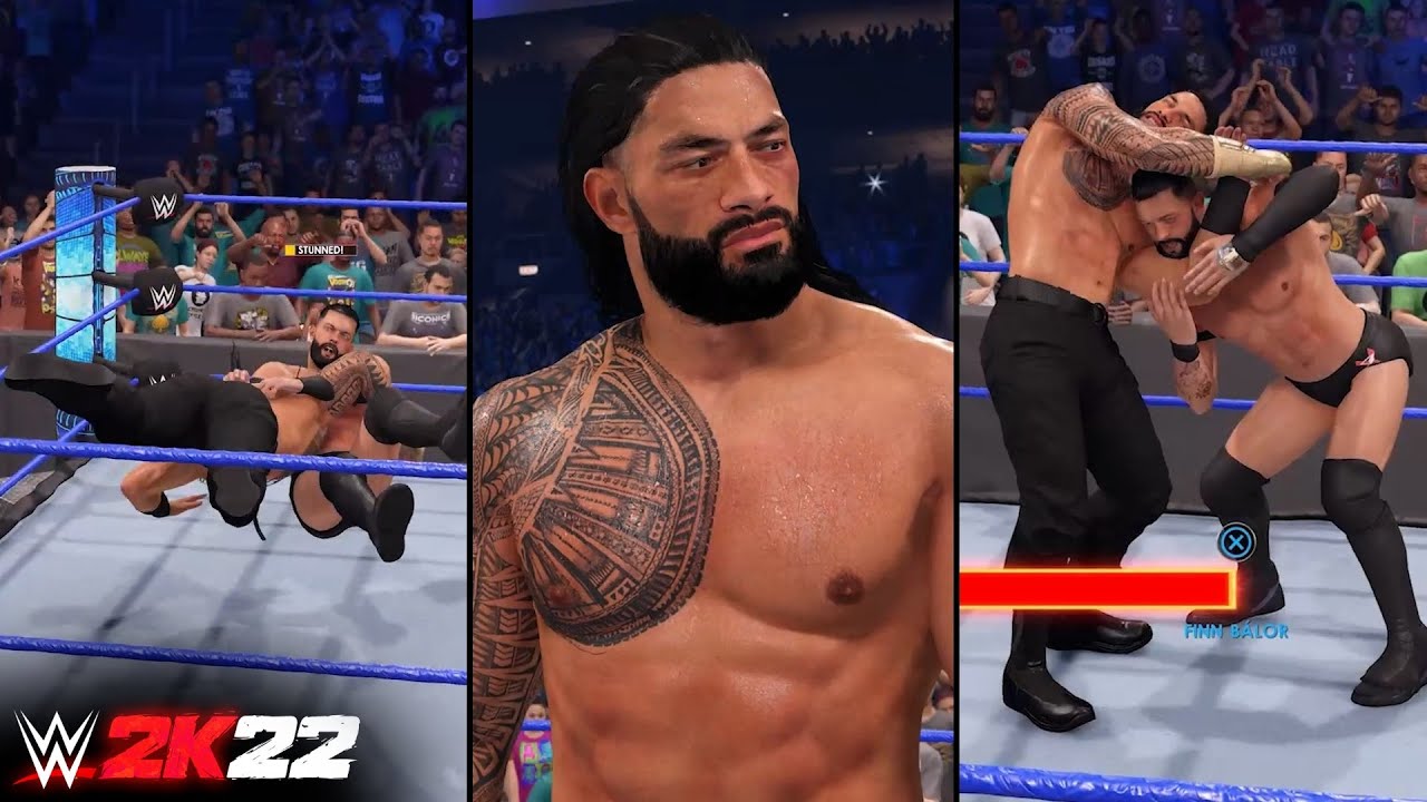 WWE 2K22 Roman Reigns Gameplay, Finisher & NEW Signature Move (WWE 2K22 ...