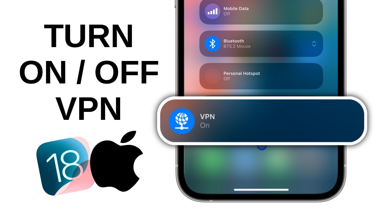 How to Turn On/Off VPN from iPhone Control Center - iOS 18 - YouTube