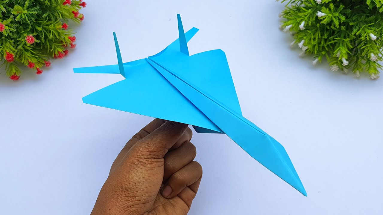 How to Make Hurricane Combat Simulated Paper Airplane | Origami Plane ...