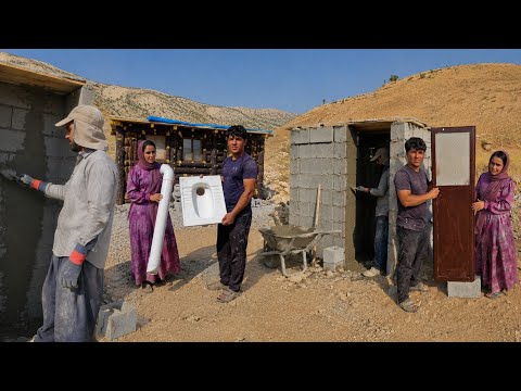 Starting to build and decorate the toilet with Hussein and Fereshteh: buying doors and painting🚪🏠