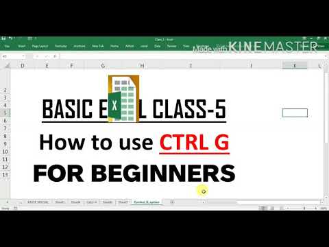 How to use control G function in excel class-5 - YouTube