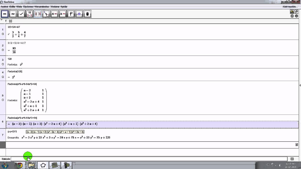 Geogebra. Vista CAS - YouTube