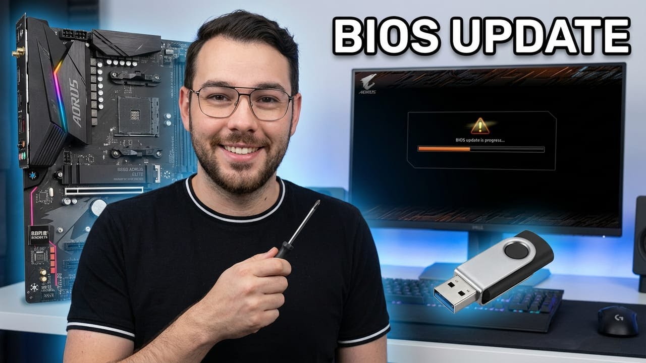How to Update BIOS on the GIGABYTE B550 AORUS ELITE | AMD AM4 Easy ...
