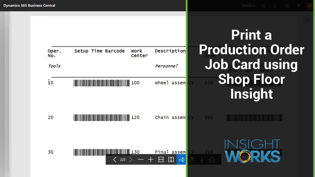 Print a Production Order Job Card - YouTube