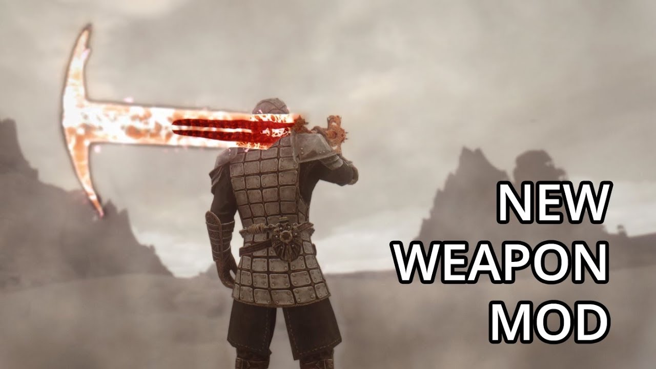 SICK Skyrim Weapon Mod - CROSS_Crucible - With Fiery Animation - YouTube
