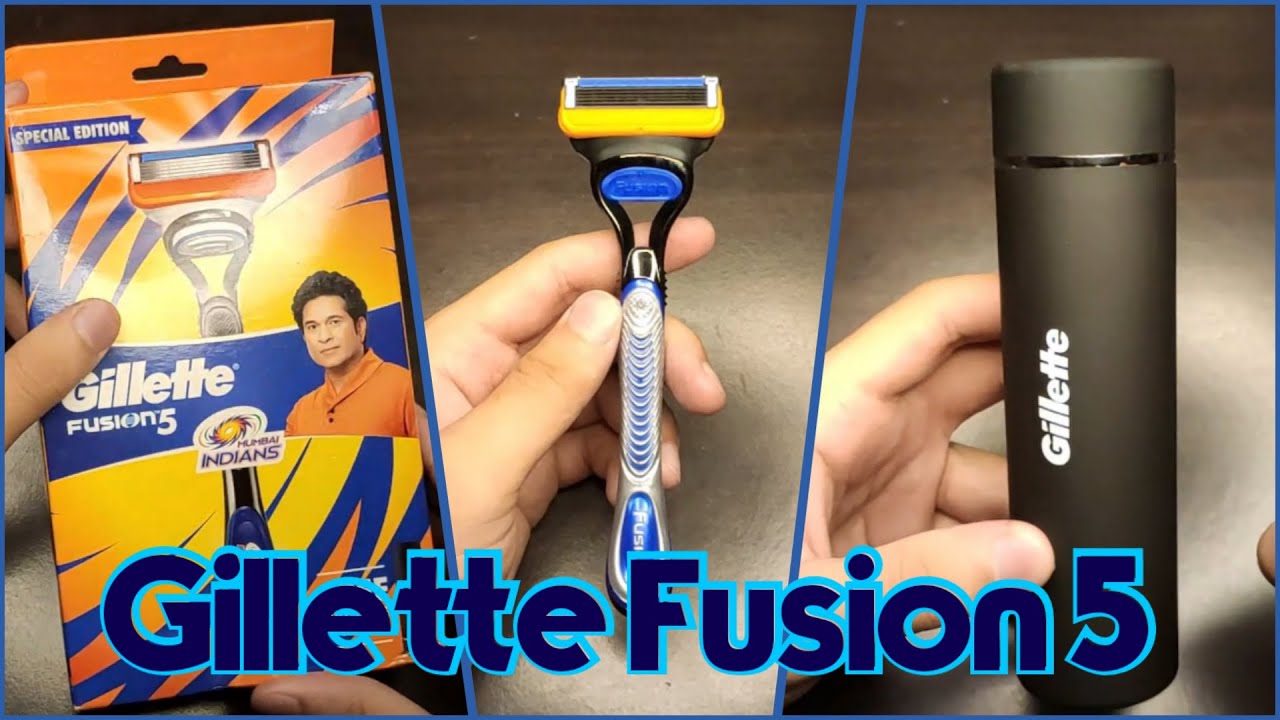 GILLETTE FUSION 5 SHAVING RAZOR | UNBOXING | MUMBAI INDIANS SPECIAL ...