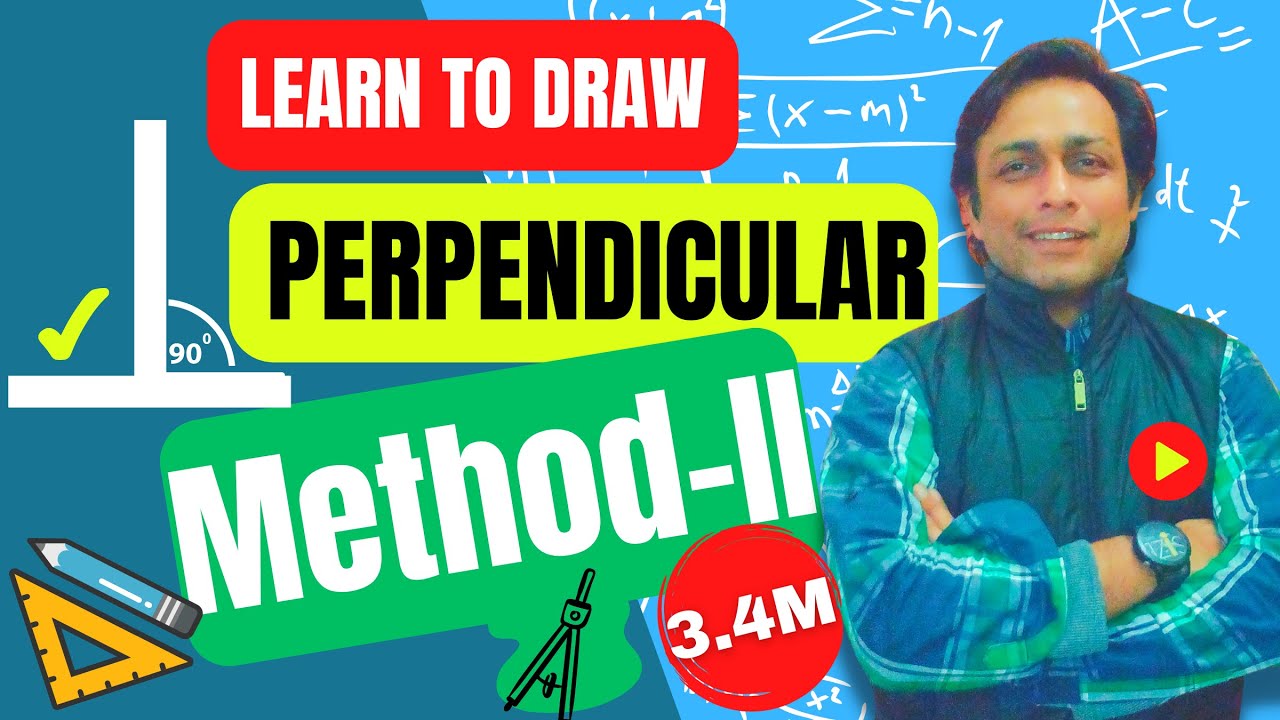 How To Draw A Perpendicular Line From A Point Outside The Line method2 How To Draw A Perpendicular Line From A Point Outside The Line method2
