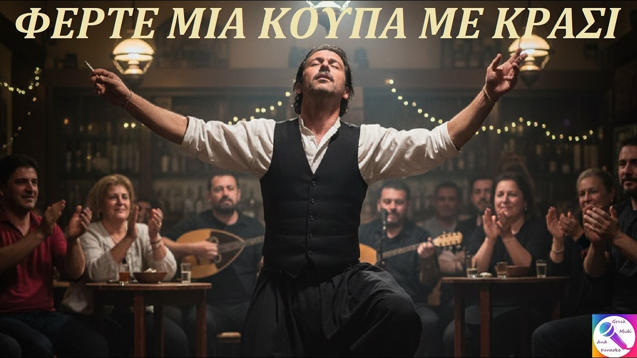 ΦΕΡΤΕ ΜΙΑ ΚΟΥΠΑ ΜΕ ΚΡΑΣΙ - Δημήτρης Μπάσης (ΦΑ#) Καραόκε σε αντρικό ...