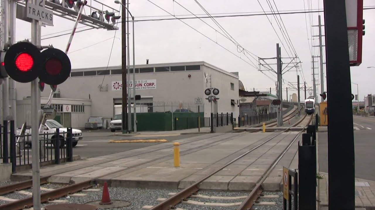 Sound Transit Light Rail Testing SB & NB At Sodo Station/ Lander St ...