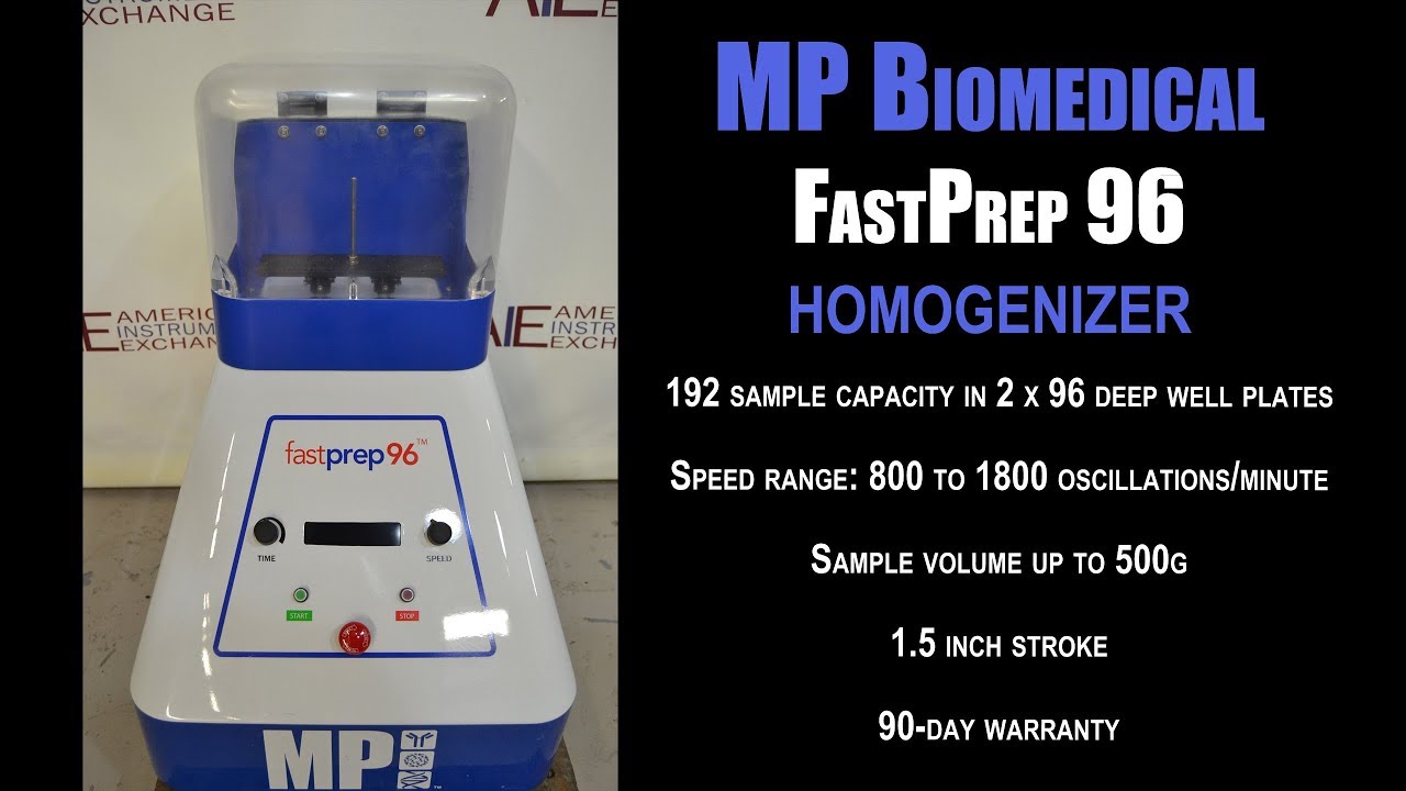 MP Biomedicals FastPrep 96 (1240RRR CELL DIS) - YouTube