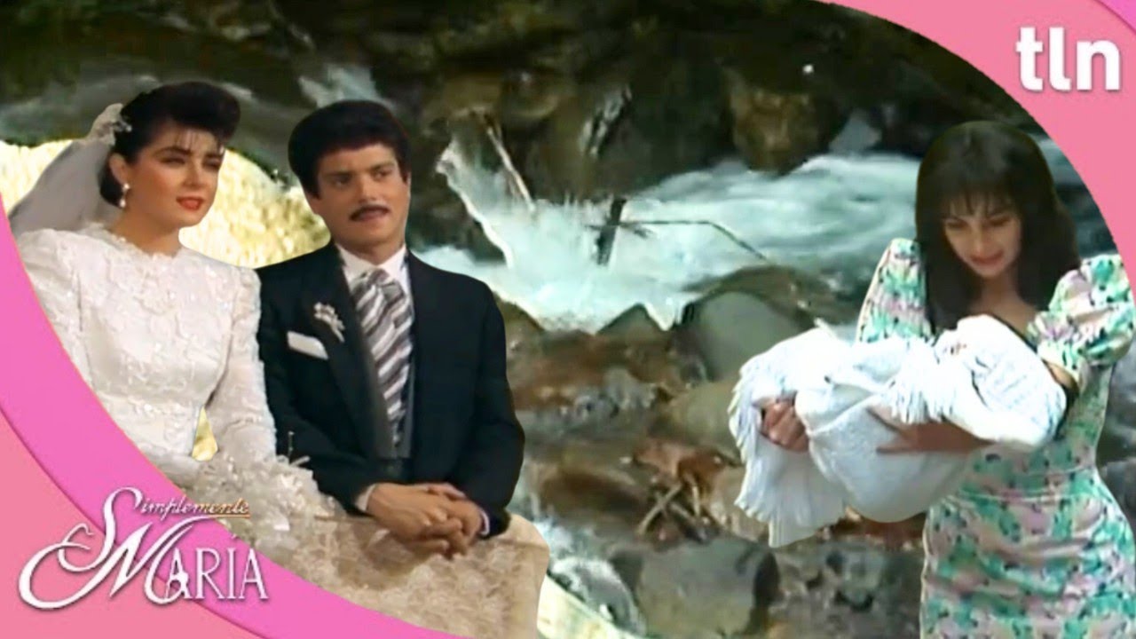 Lorena tira a la bebé al río|Maria y Víctor se casan|Simplemente María C-98 - YouTube