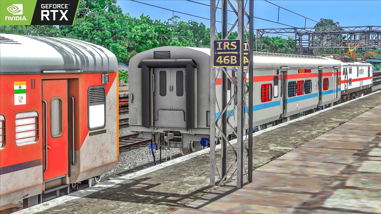 WDG4D to WAP7 LOCOMOTIVE CHANGE | BUMPY RAILROAD | Train Crossing ...
