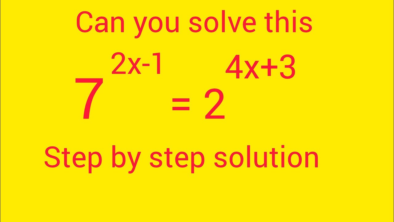 How to solve an exponential equation with two different bases two # ...
