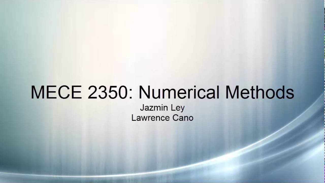 Numerical Methods: Plotting Lab 2 - YouTube