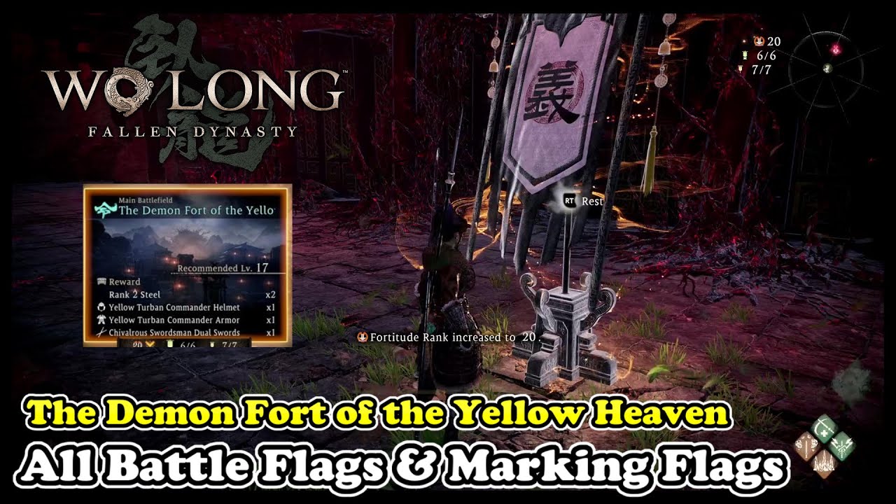 Wo Long THE DEMON FORT OF THE YELLOW HEAVEN All Battle Flags & All ...