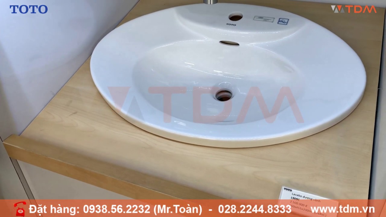 TDM.VN | Review chậu rửa mặt Toto L909C - L909 lavabo dương vành đẹp cỡ ...