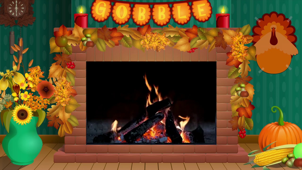 Virtual Thanksgiving themed fireplace for your interactive whiteboard ...