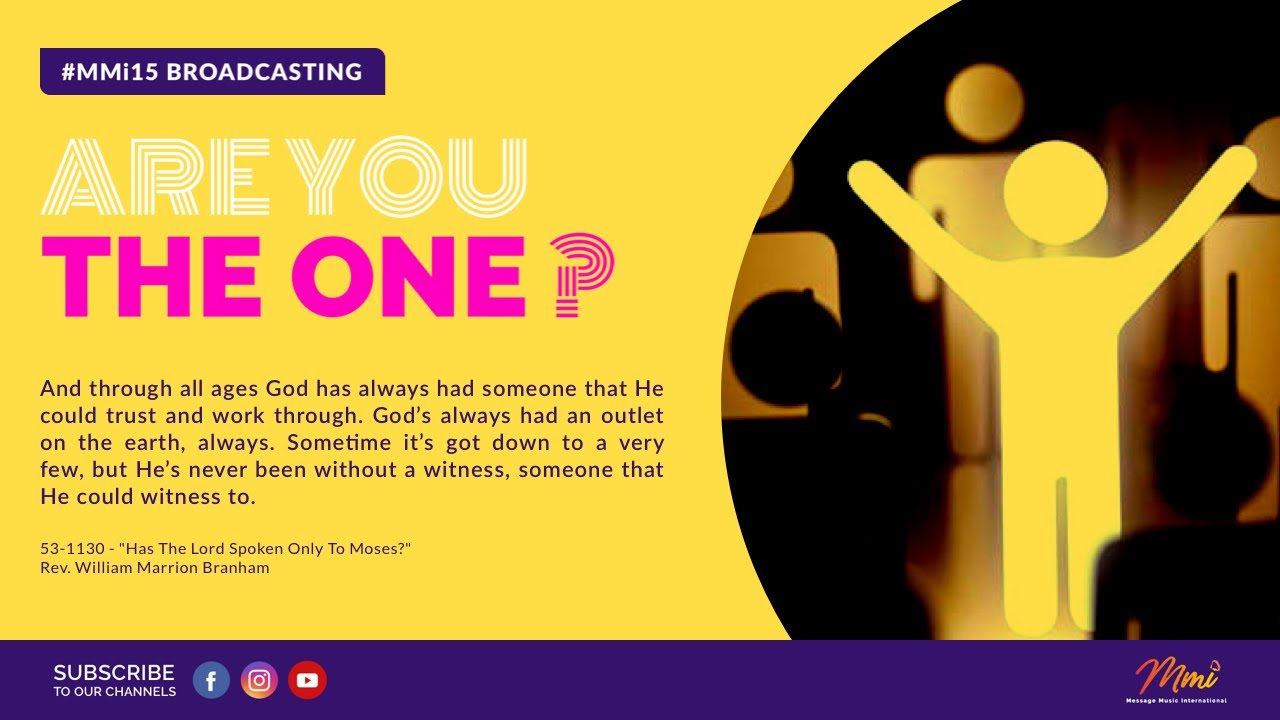 Message Music International (MMi) Live Stream Episode 15 - ARE YOU THE ...