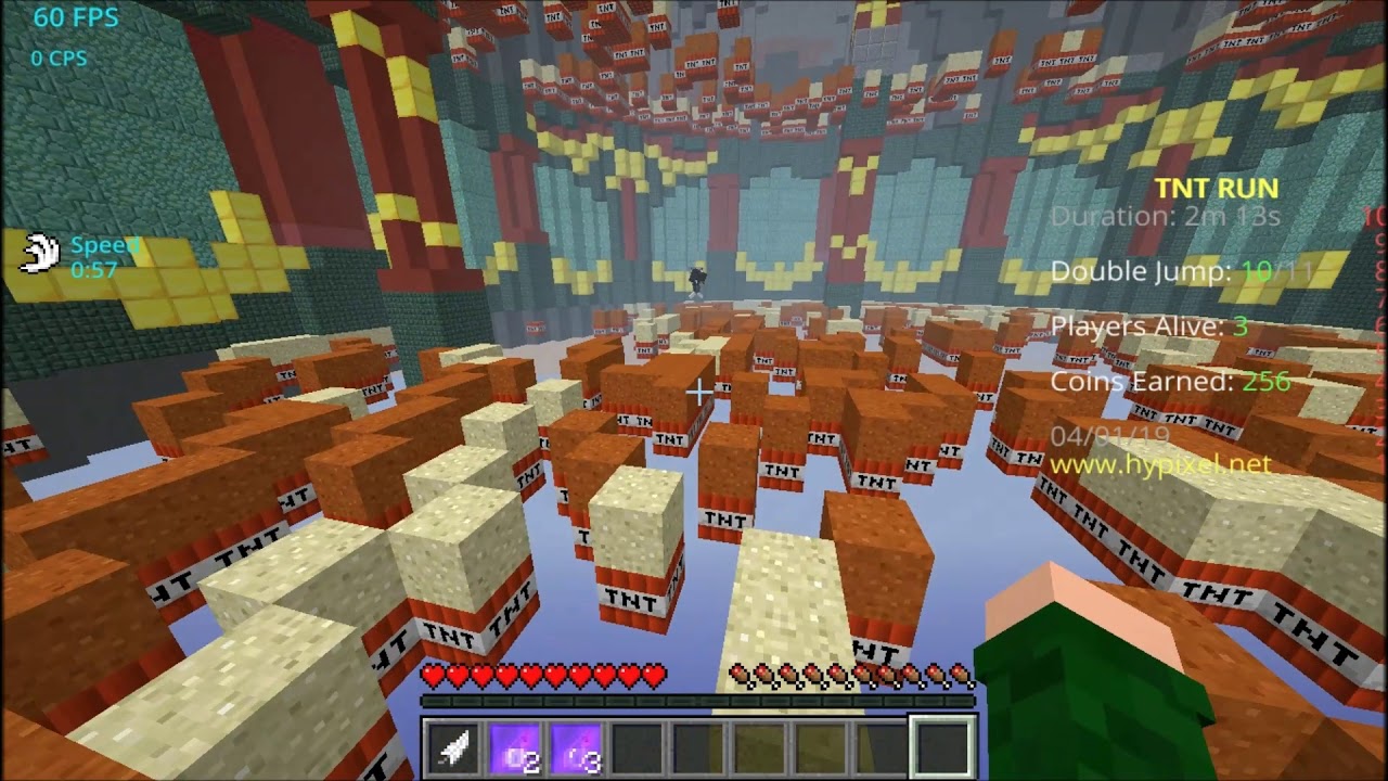 TNTRun #18 minecraft hypixel mini game - YouTube