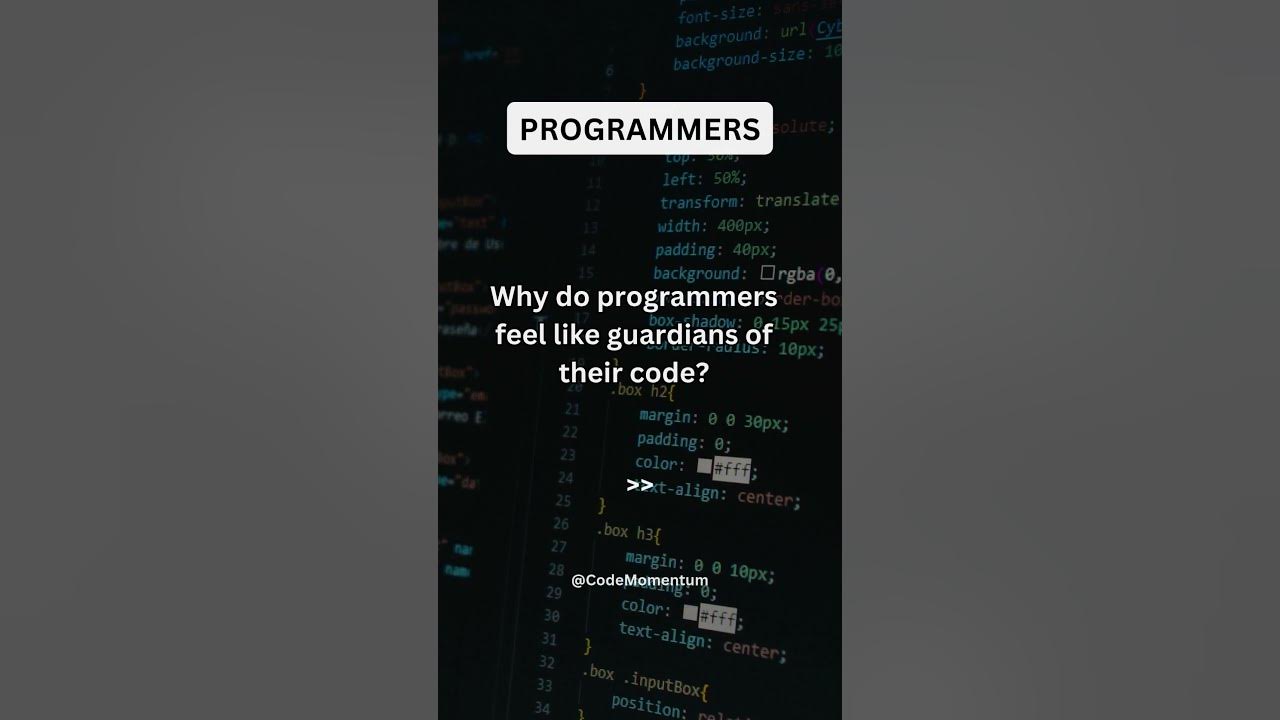 Why Do Programmers Act Like Code Guardians? #shorts #programmingfacts #subscribe #programmer ...